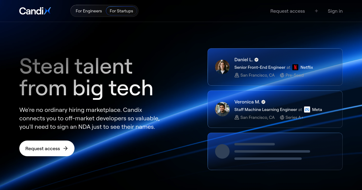 Candix | Steal talent from big tech